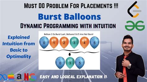 Burst Balloons Leetcode 312 Dynamic Programming Intuition From