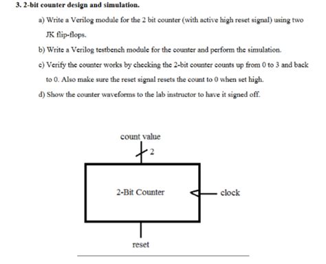 Solved Bit Counter Design And Simulation A Write A Chegg Com