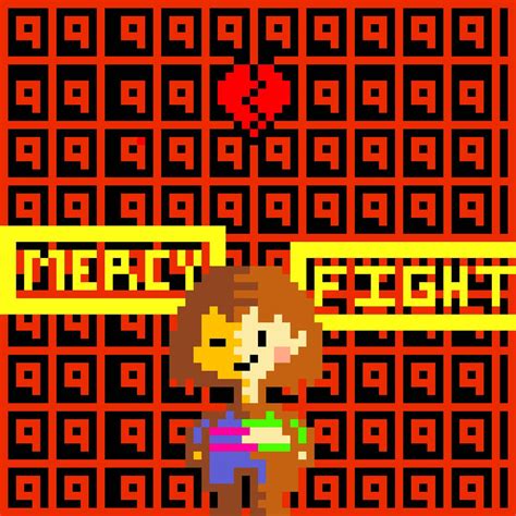Frisk And Chara Pixel Art By Joshnat On Deviantart