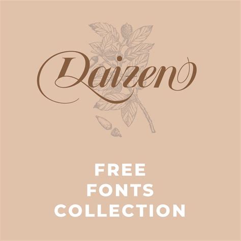 Daizen Free Script Font Free Script Fonts Vintage Script Fonts Free