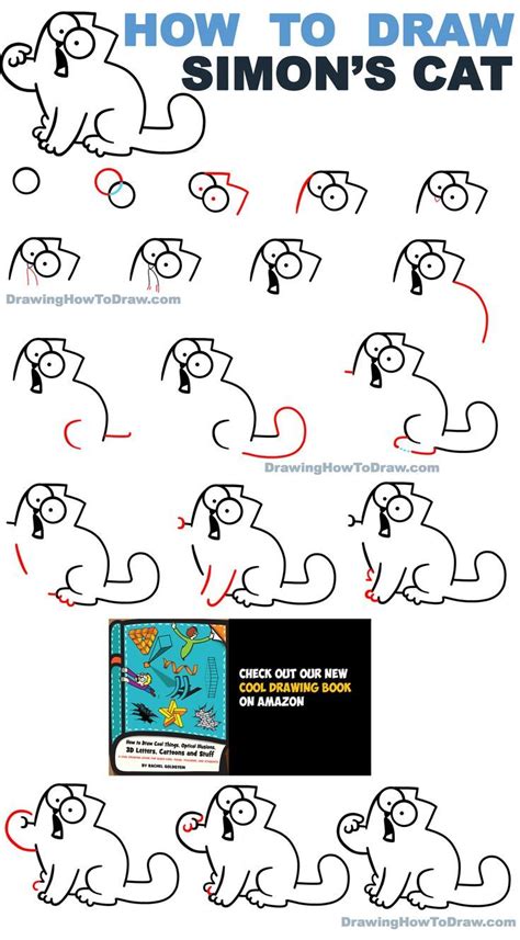 How To Draw Simons Cat The Cat From Simons Cat Easy Step By Step Drawing Tutorial How To