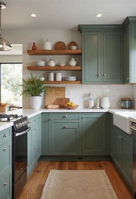 20 Inviting Kitchen Cabinet Ideas Featuring Sherwin Williams Evergreen