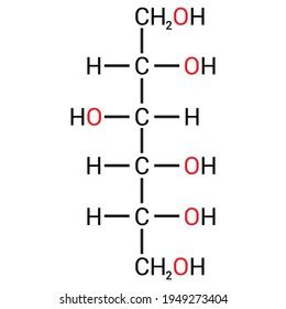 Vektor Stok Chemical Structure Sorbitol C6h14o6 Tanpa Royalti 1949273404 Shutterstock