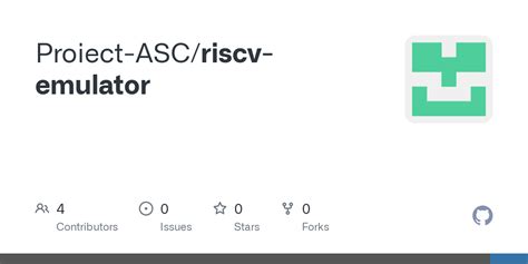 GitHub Proiect ASC Riscv Emulator