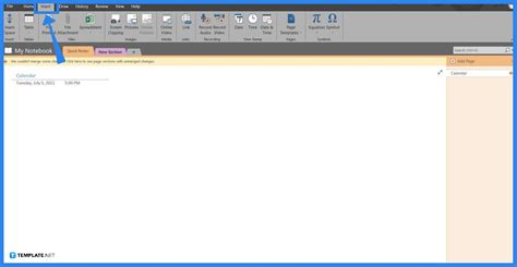 how to create microsoft onenote calendar