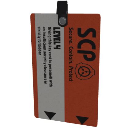 SCP Level 4 Keycard Roblox