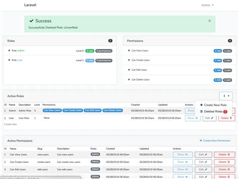a powerful package for handling roles and permissions in laravel