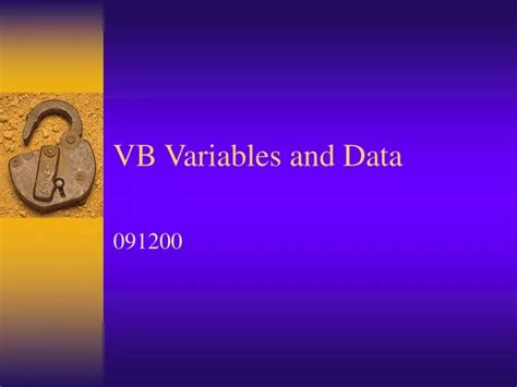 Ppt Vb Variables And Data Types For Beginners Powerpoint Presentation
