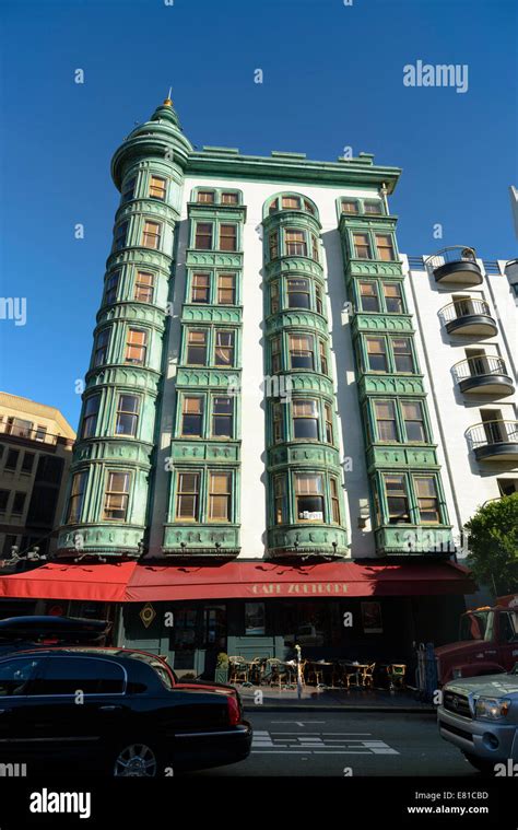 Sentinel Building With Cafe Zoetrope San Francisco California Usa