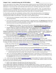 CH Lab On Troubleshooting With TCP IP Utilities Spring Chapter Lab