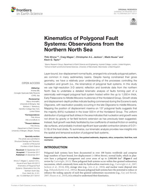 Pdf Kinematics Of Polygonal Fault Systems Observations From The