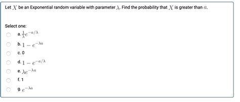 Solved Let X Be An Exponential Random Variable With