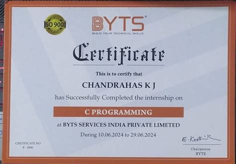 Internship Cprogramming Bytsservices Learning Coding Growth