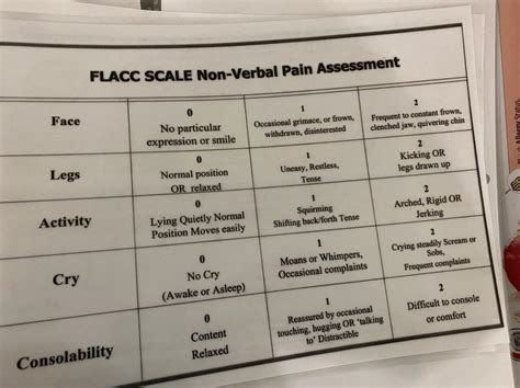 Flacc Scale Is A Behavioral Pain Hypothyroid Nurse