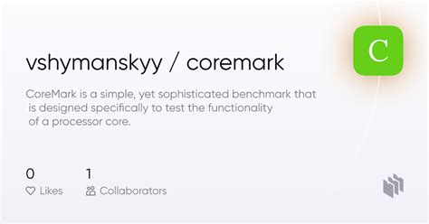 Vshymanskyycoremark Coremark Is A Simple Yet Sophisticated Benchmark That Is Designed