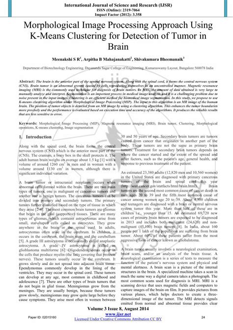 PDF Morphological Image Processing Approach Using K Means PdfMorphological Image