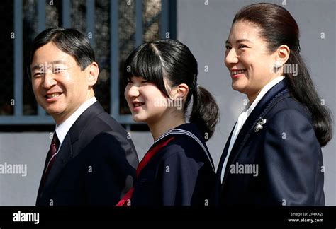 Japan's Princess Aiko, accompanied by her parents Crown Prince Naruhito and Crown Princess ...