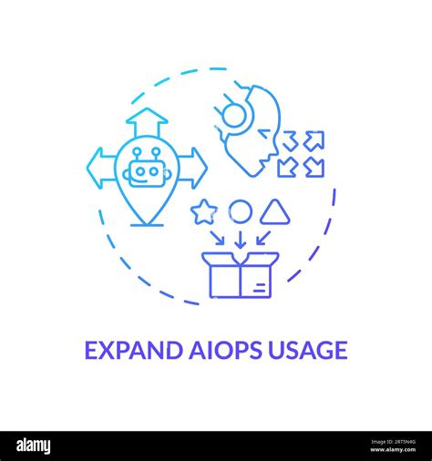 2d Thin Linear Gradient Expand Ai Ops Usage Icon Stock Vector Image