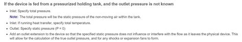 internal compressible fluid flow analysis with pressure at inlet