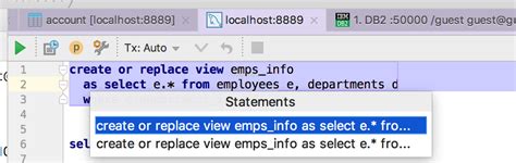 Sql Run A View Creation Script Without Executing Select In Intellij