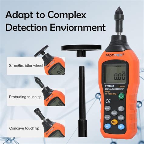 protmex pt6208a digital contact tachometer review testing measuring
