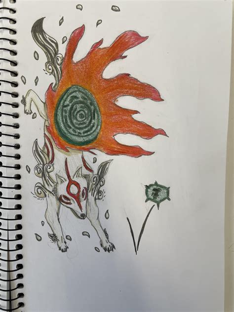 I Drew Amaterasu And Issun For The First Time Today I Think It Turned