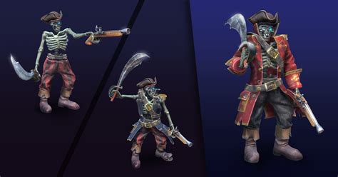 Stylized Skeleton Pirate Captain Characters Unity Asset Store