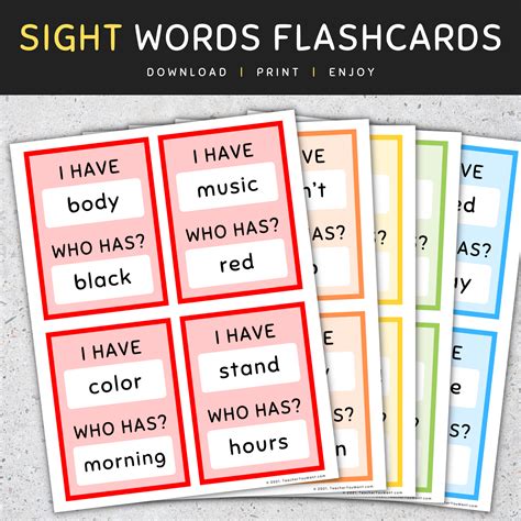 Printable Dolch Sight Words
