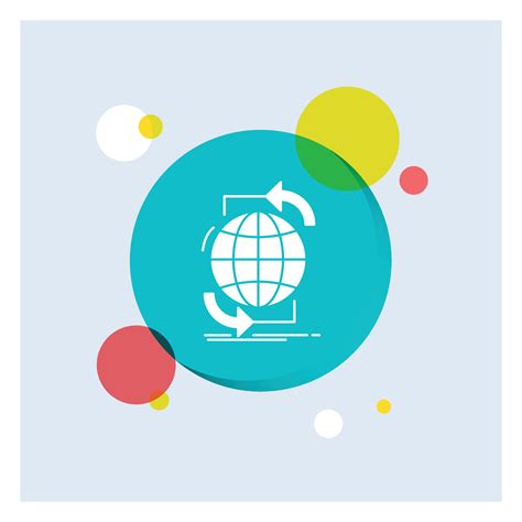 Connectivity Global Internet Network Web White Glyph Icon Colorful