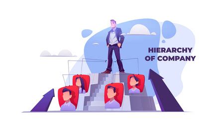 Hierarchy In Company Organization Chart Tree Vector Image