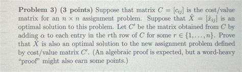Solved Problem 3 3 ﻿points ﻿suppose That Matrix C Cij