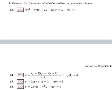 Solved In Exercises 13 16 Solve The Initial Value Problem