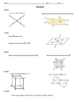 Points Lines And Planes By Moz Geometry Teachers Pay Teachers