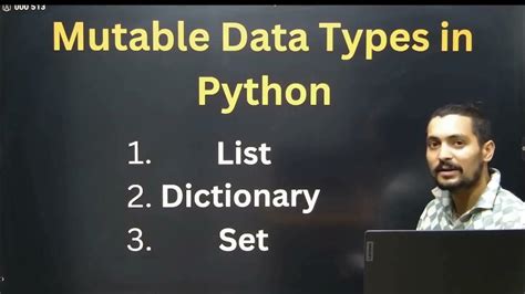 Mutable And Immutable Data Types Python For Data Science Youtube