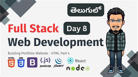Full Stack Web Development Course In Telugu Day 8 Html Tutorials