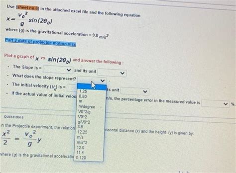 Solved Use Sheet No6 In The Attached Excel File And The