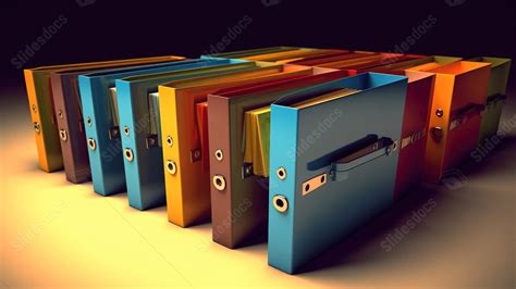 Replicating Folders In 3d An Illustration Powerpoint Background For