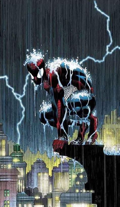 Spider Man Raining Araña Escarlata Portada De Historieta Asombroso