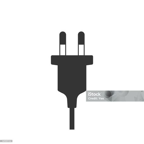 Plug Flat Icon Electicity Symbol Vector Stock Illustration Download
