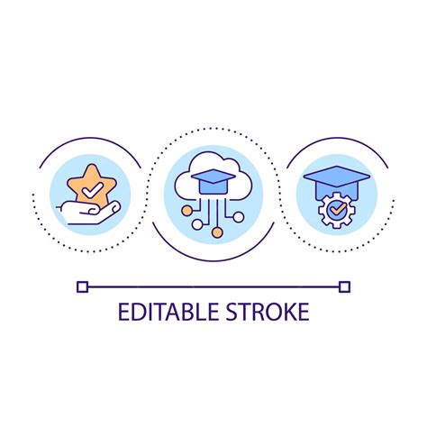 Premium Vector Electronic Learning Loop Concept Icon