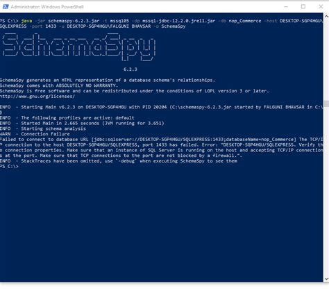 Failed To Connect To Database · Issue 1202 · Schemaspyschemaspy · Github