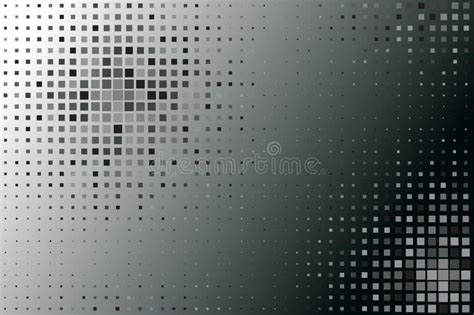 Abstract Geometric Graphic Halftone Square Pattern Futuristic Background Stock Vector