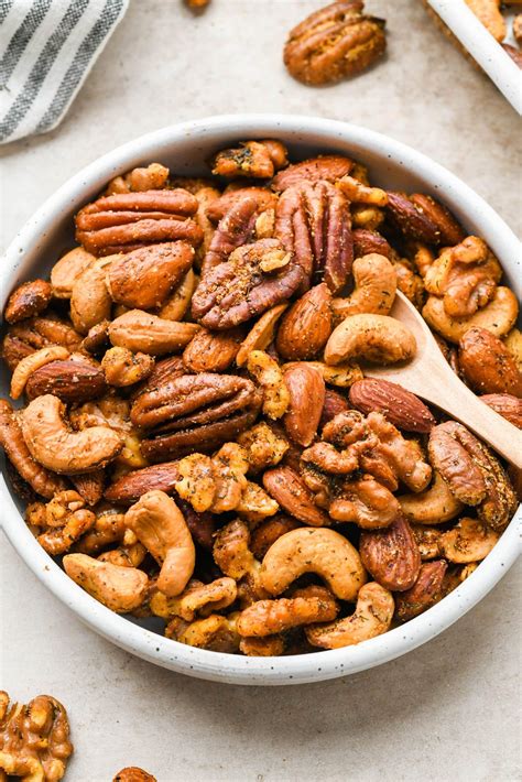Savory Spiced Roasted Nuts Egg Free Recipe Nut Recipes Roasted