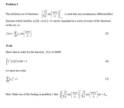 Solved Problem 2the Infinite ﻿set Of Functions
