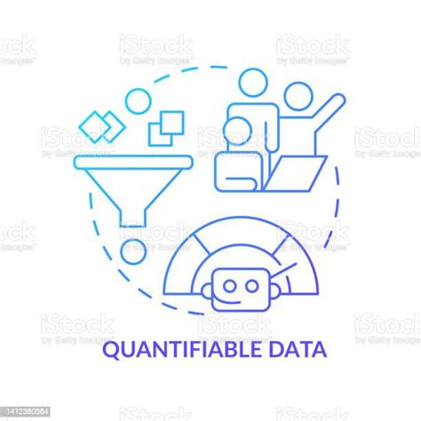 Ilustración De Icono De Concepto De Gradiente Azul De Datos
