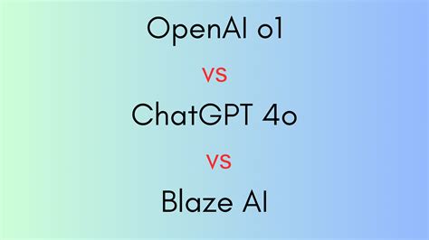 comparing today s most advanced ai models openai o1 chat gpt 4o and