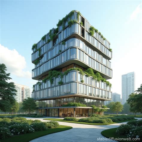 Iconic Science Park Office Building Stable Diffusion Online