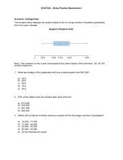 STAT100 Extra Practice Sheet 4 Pdf STAT100 Extra Practice Worksheet 4 Scenario College Debt