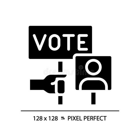 Pixel Perfect Hand Voting Glyph Style Icon Stock Vector Illustration Of Icon Electorate
