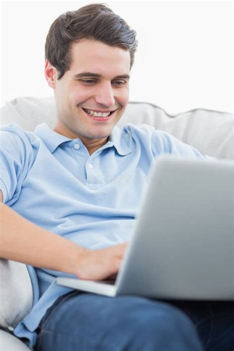 Man Using His Credit Card To Purchase Online Stock Photo Image Of Adult Debit
